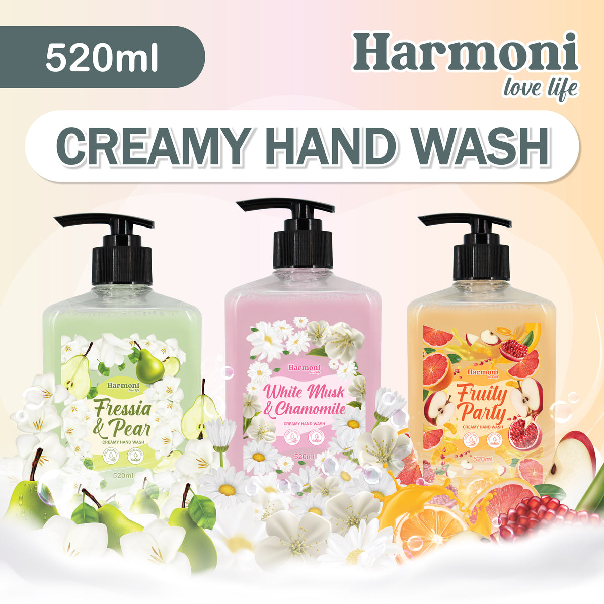 Harmoni Creamy Hand Wash 520ml – AMDPro+
